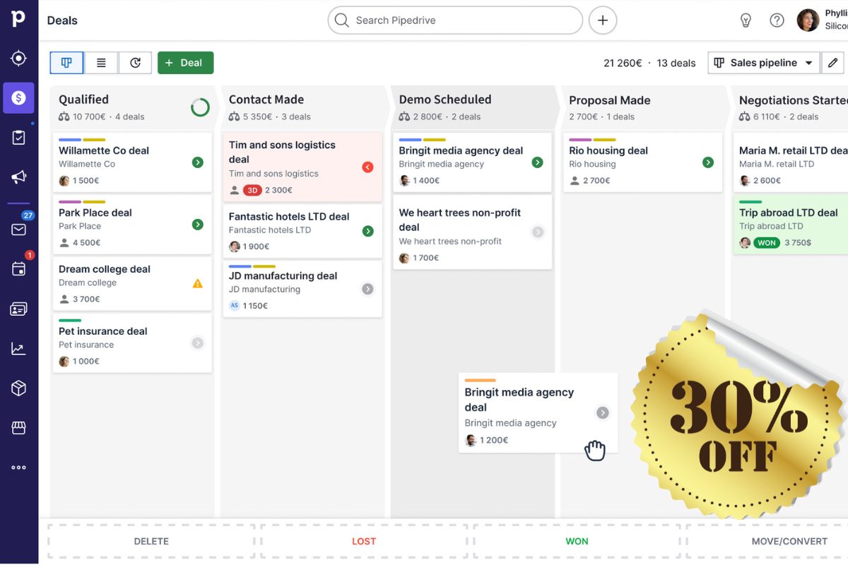 Pipedrive Promo Code for Startups – Up to 30% Discount